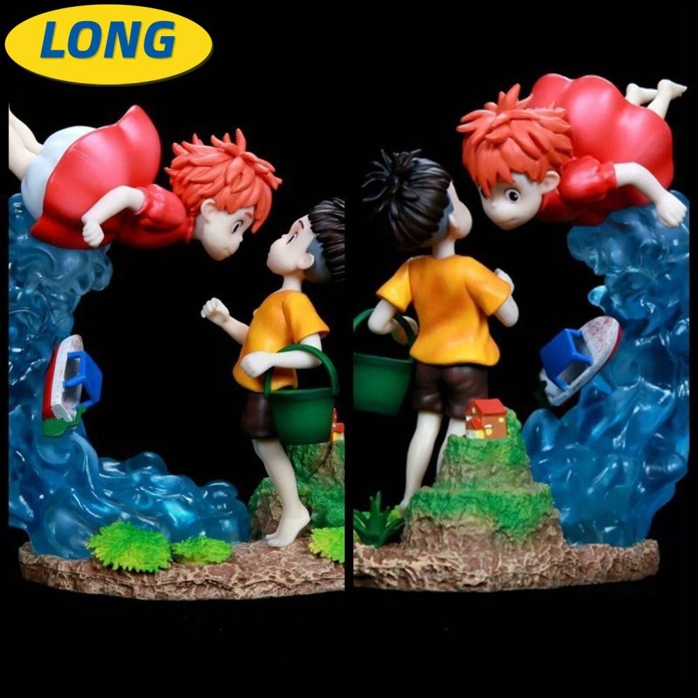 LONNGZHUAN Ponyo on The Cliff Figure, Collection PVC Ponyo Sousky ...