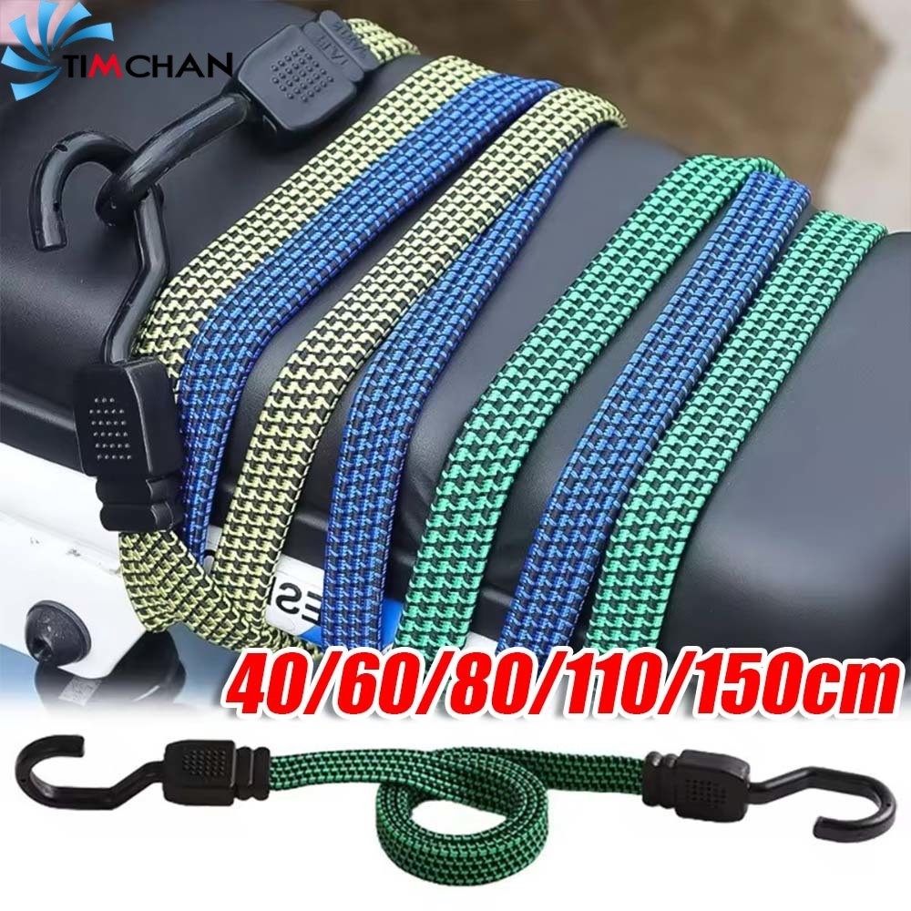 40/60/80/110/150cm Flat Bungee Cords - Cargo Binding Strap with Hooks ...