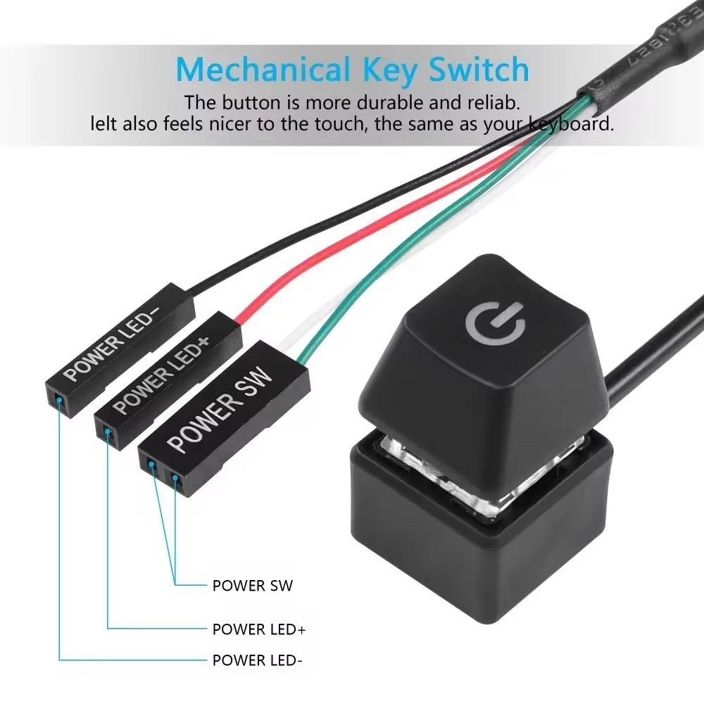 Computer Desktop PC External Switch - On/Off Switch Button Extension ...