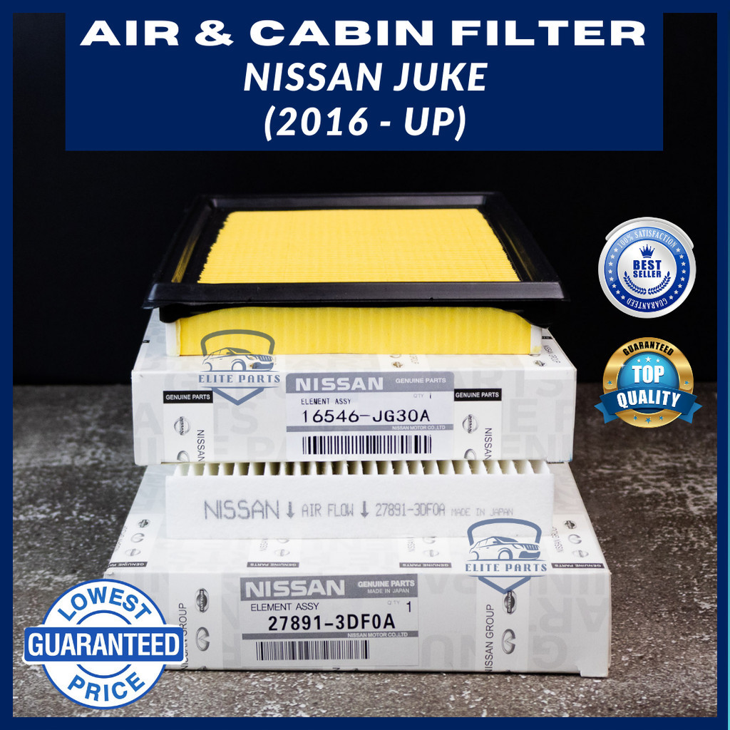 FILTER SET AIR & CABIN FILTERS for NISSAN JUKE (2016 - UP) (16546-JG30A ...