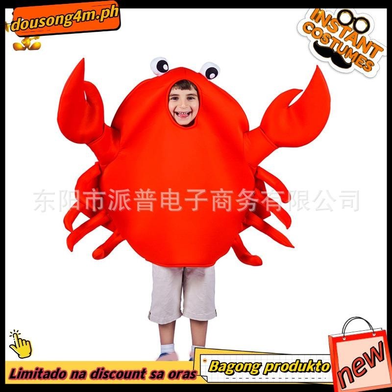 CODAdult Funny Red Crab Cosplay Costume Funky Sea Animals Halloween ...