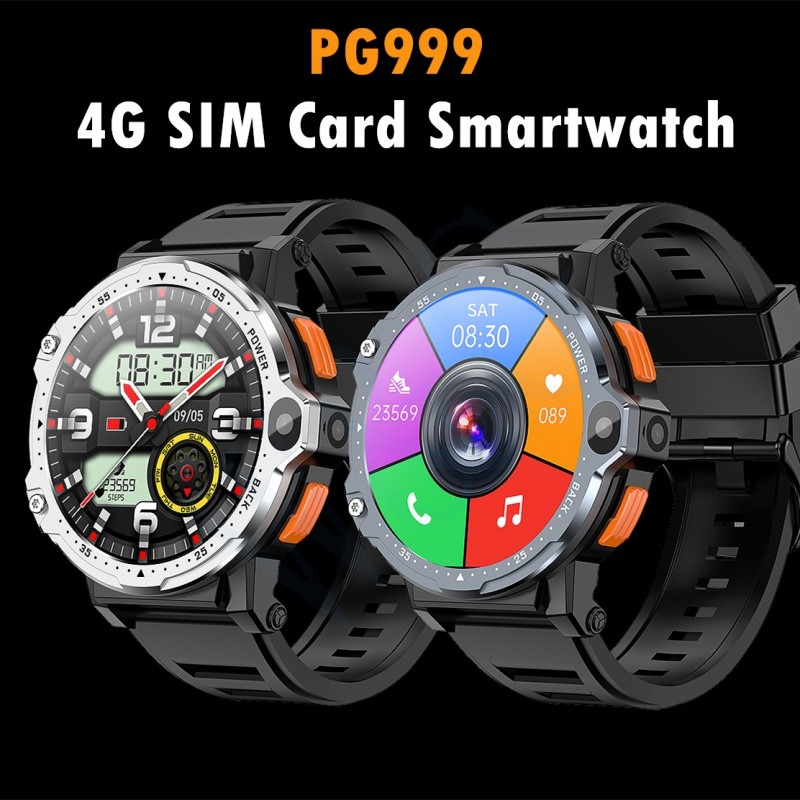 4G Android Smart Watch with SIM Card and WiFi PG999 Smart Phone Watch camera GPS Google Play ...