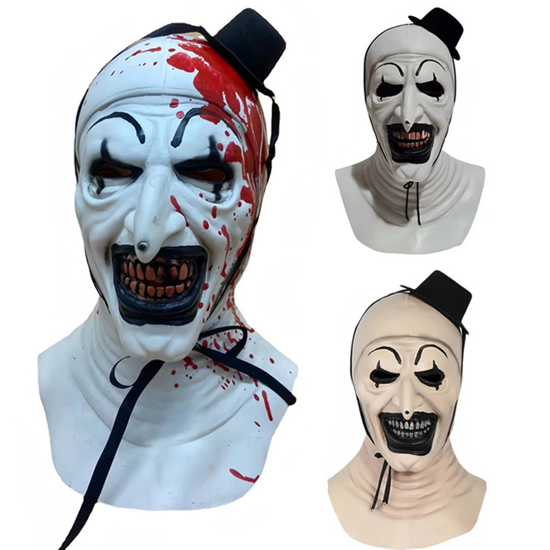 Terrifier Clown Mask Scary Joker Killer Bloody Halloween Masks Horror ...