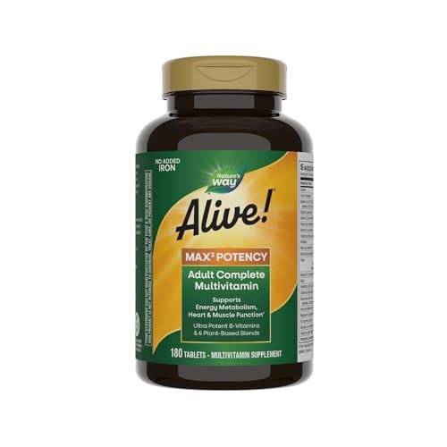 Nature's Way Alive! Max3 Potency Adult Complete Multivitamin, High ...
