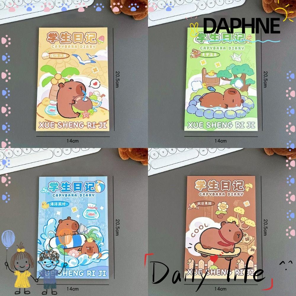 DAPHNE Capybara Diary, 32K Cartoon Pupil Composition Books, Cute ...