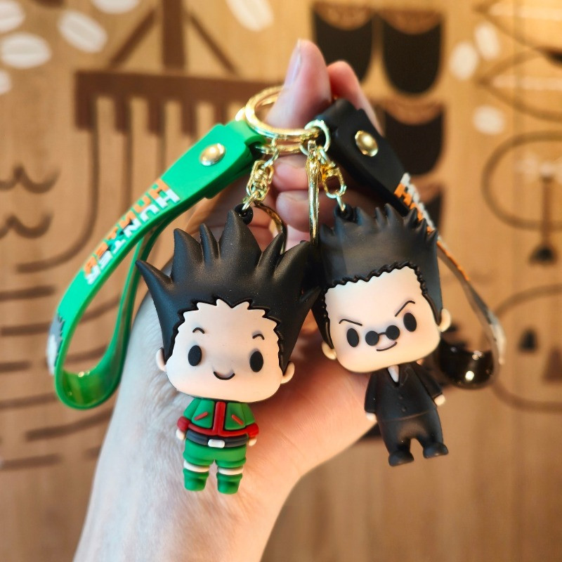 Anime Cartoon HUNTER X HUNTER Doll Keychain GON Killua Kurapika Hisoka ...