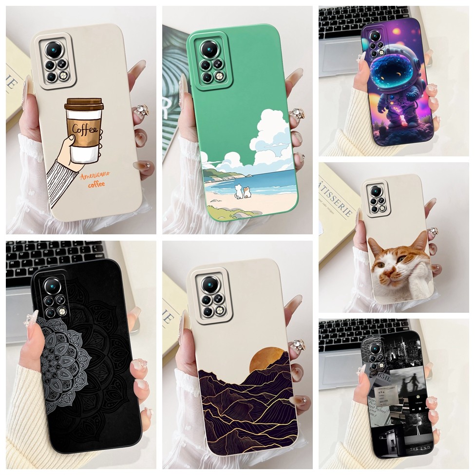 Infinix Note 11s 11Pro Case X698 X697 Aesthetic Fashion Cute Panda Back ...