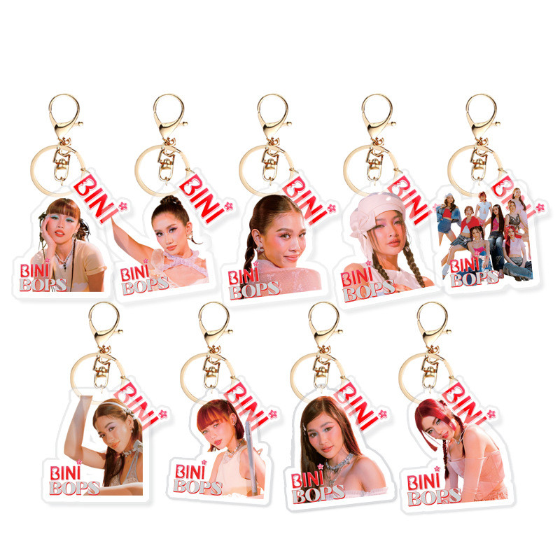 BINI Acrylic Key Chain BOPS CHERRY ON TOP Biniverse Transparent Keyring ...
