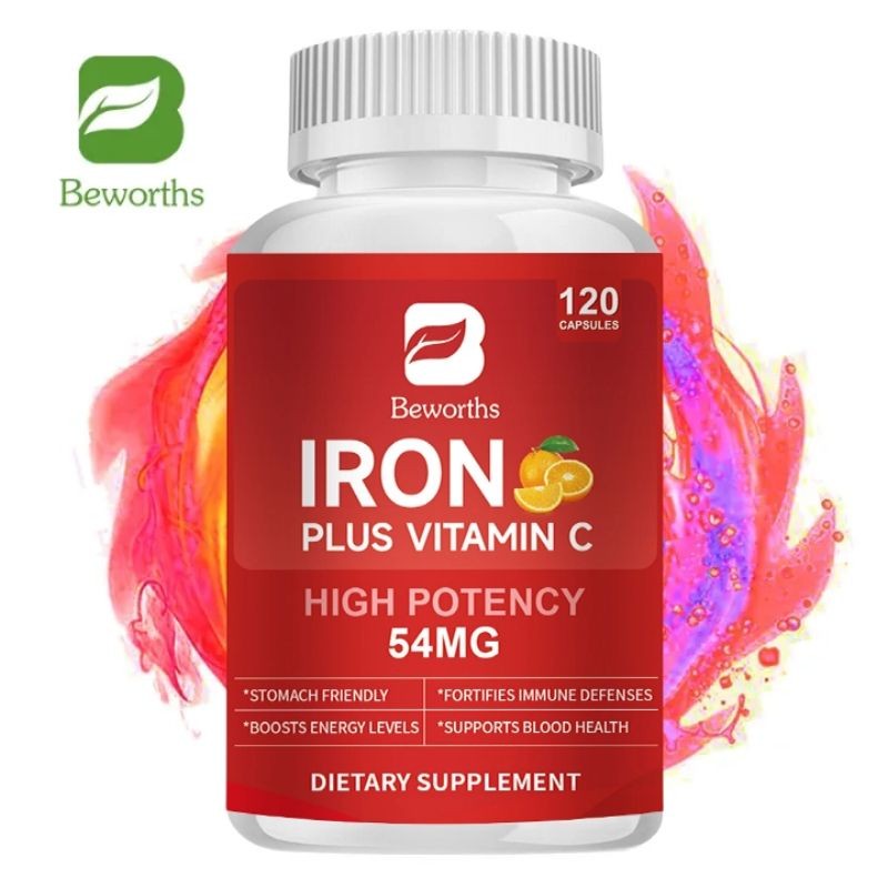 BEWORTHS Iron Plus VitaminC Capsules Supports Supplement hemoglobin ...