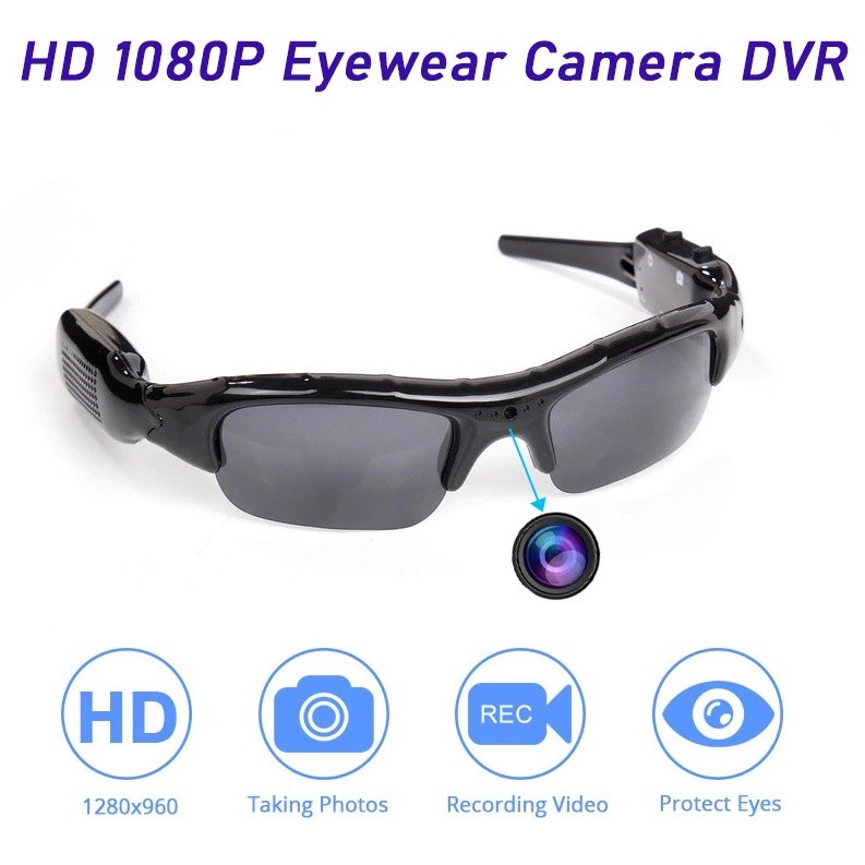 1080P Mini Camera Video Glasses Recording Sport Sunglasses With ...