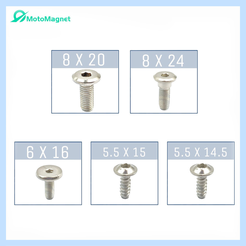 1pcs Motorcycle Accesories Body Bolt Screw Disc Stainless Tools 5*15mm ...