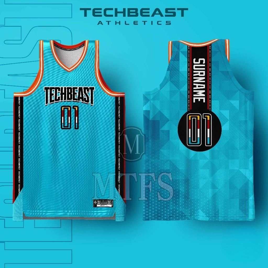 Hydroflex Full Sublimation Basketball Jersey Techbeast ( CUSTOM NAME + NUMBER ) | Shopee Philippines