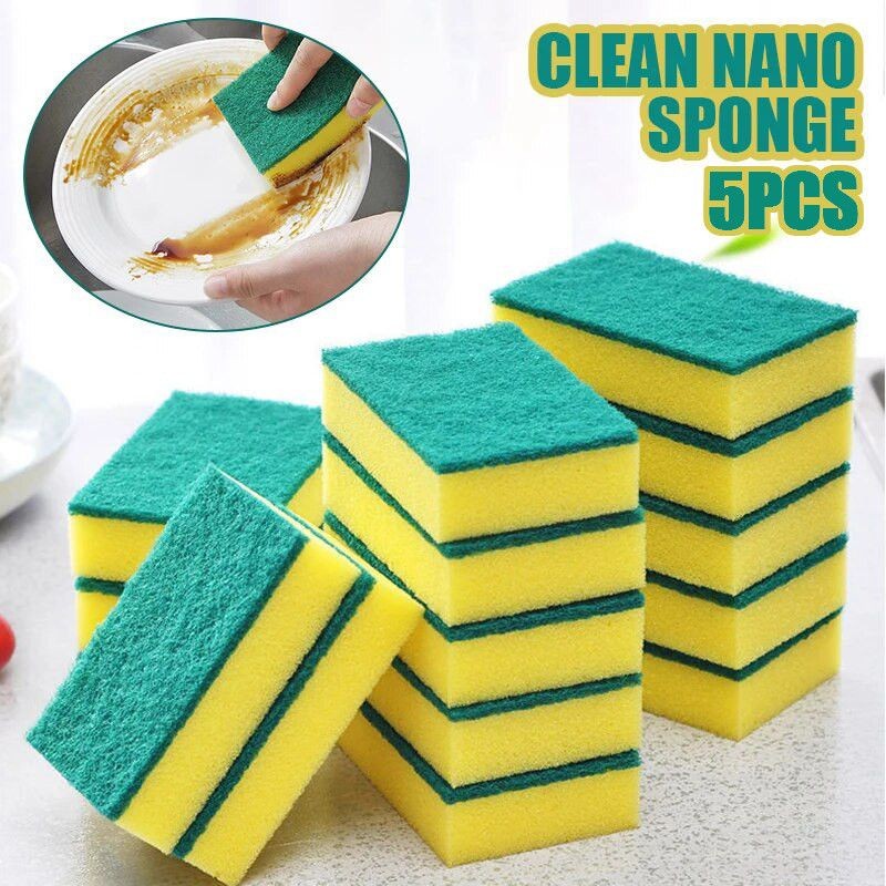 Reusable High-Density Dipped Double-Sided Dishwashing Clean Sponge ...