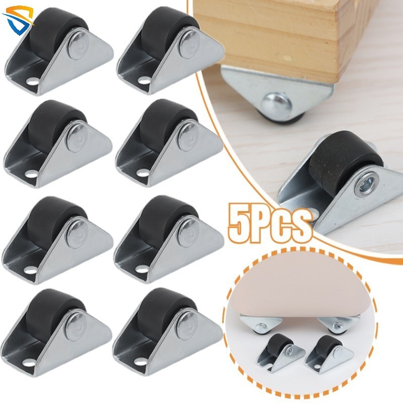 5Pcs Furniture Silent Side Mounted Directional Casters 0.5 Inch Door ...