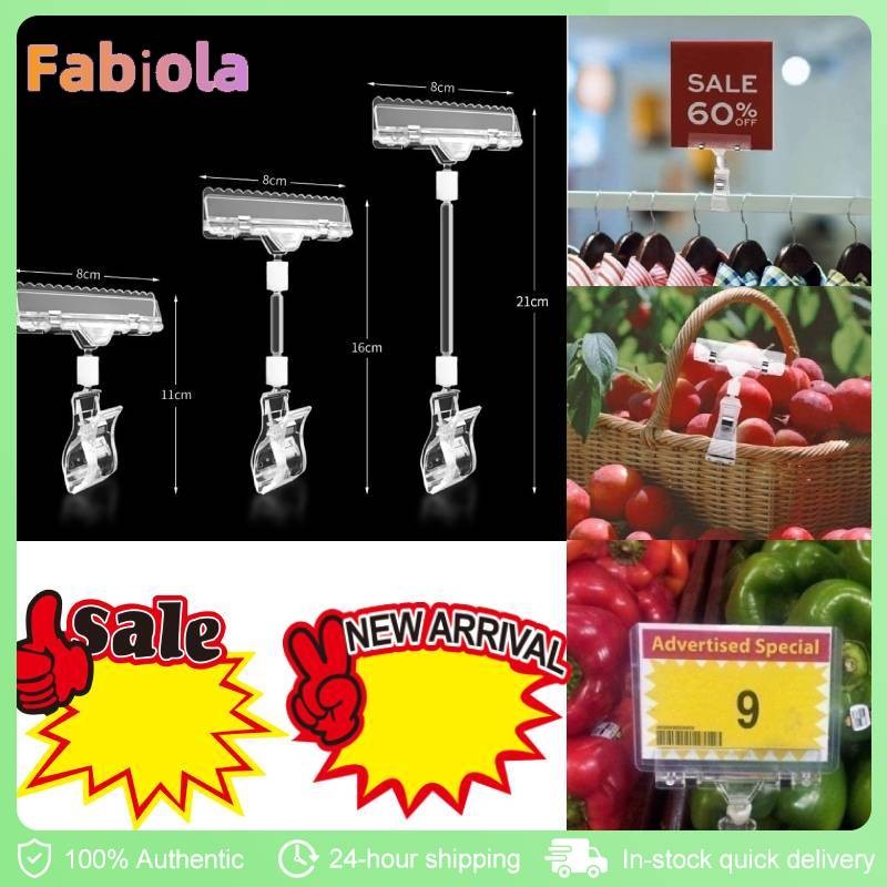 10PCS Transparent Plastic Shelf Clamp Merchandise Sign Price Label Tag ...