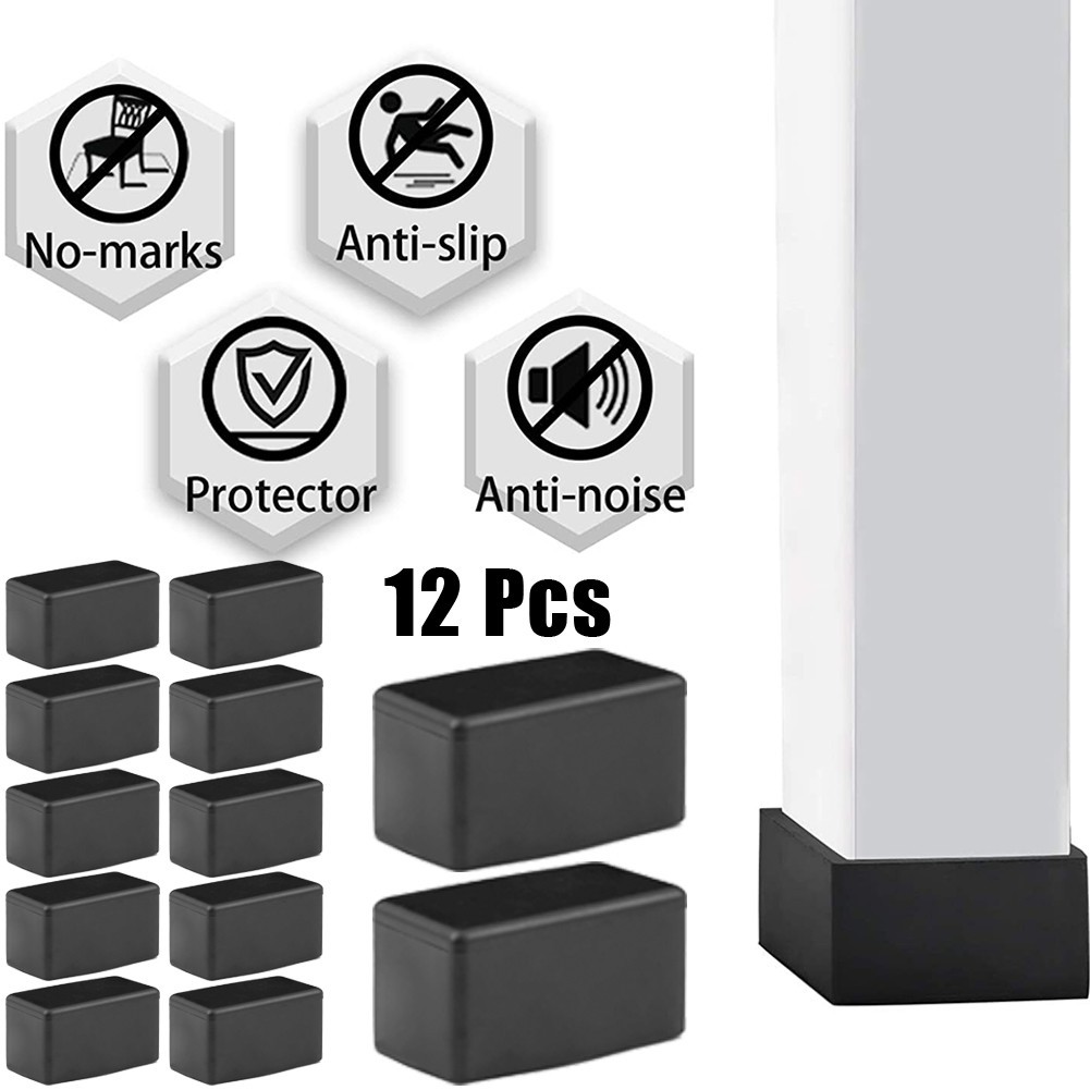 Furniture Table Leg Covers 12pcs/Set Rubber Feet Protector Pads for ...