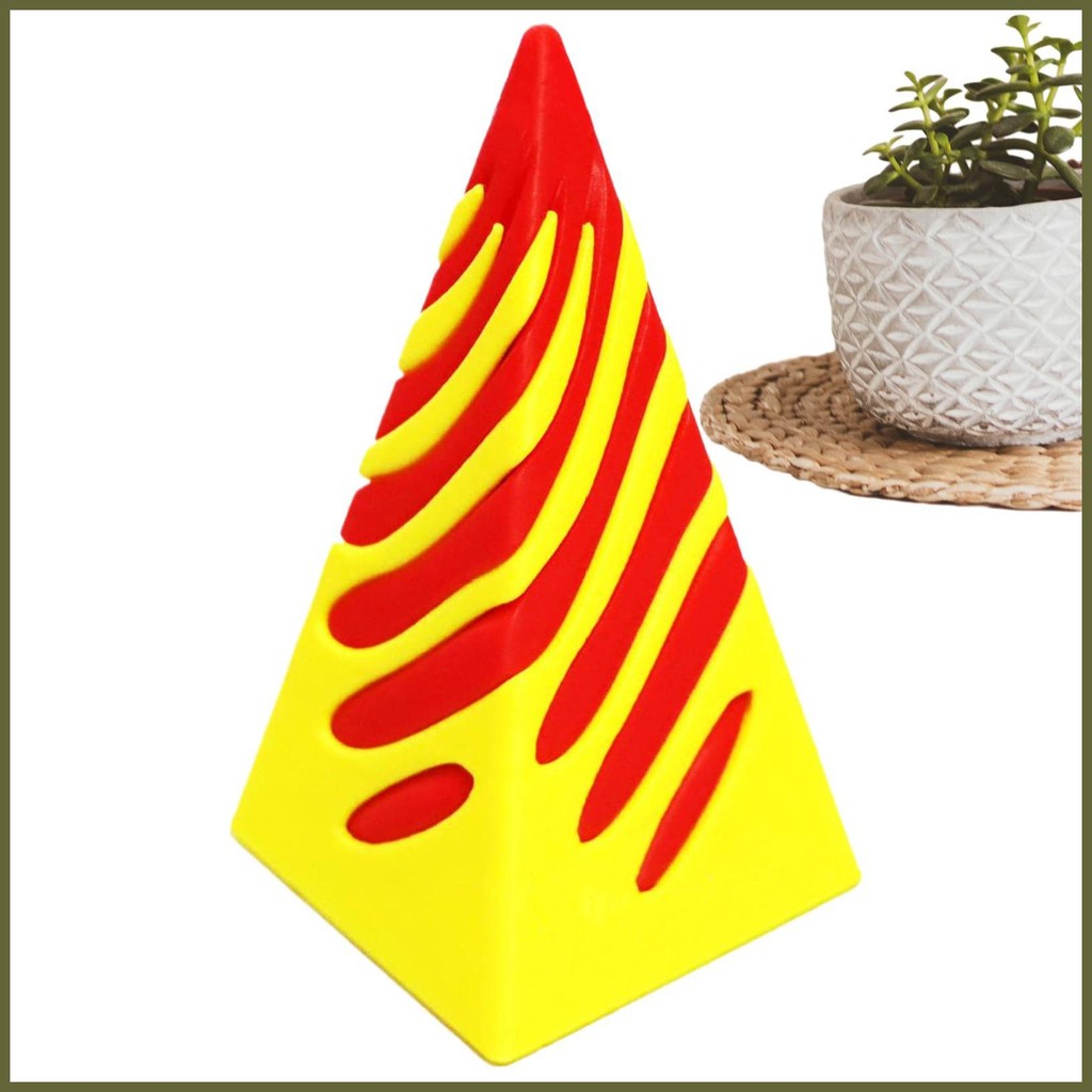3D Printed Pyramid Fidget Toy Stress Relief Impossible Pyramid Pass ...