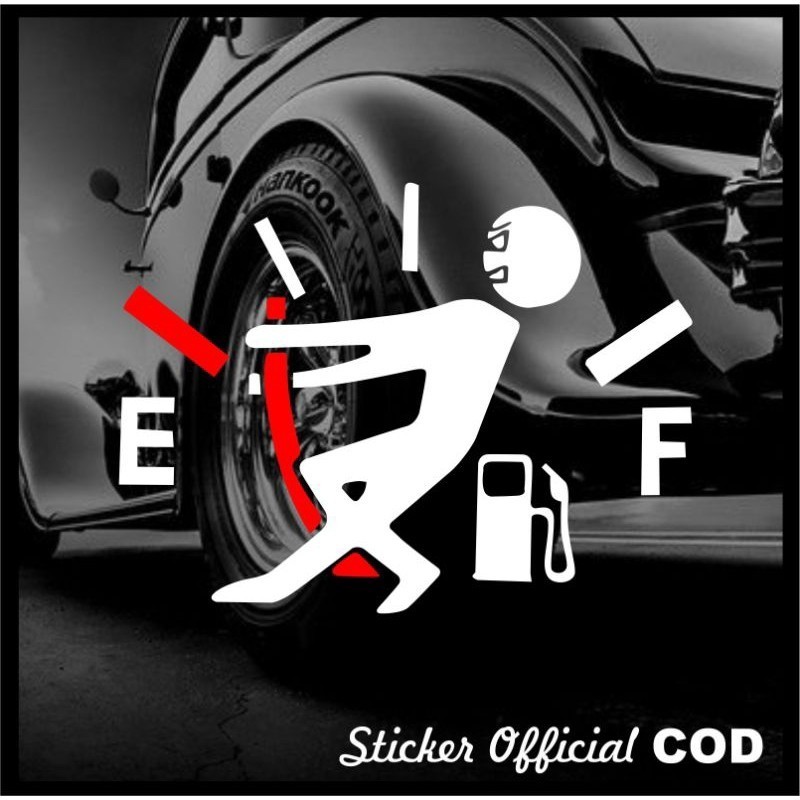 Pulling Fuel Gas Tank Sticker for Car Stickers and Decals Waterproof ...