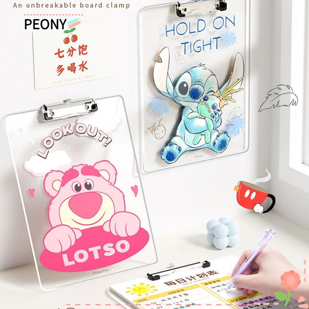 PEONY A4 File Folder, Transparent Stitch/Mickey/Lotso/Woody Clipboard ...