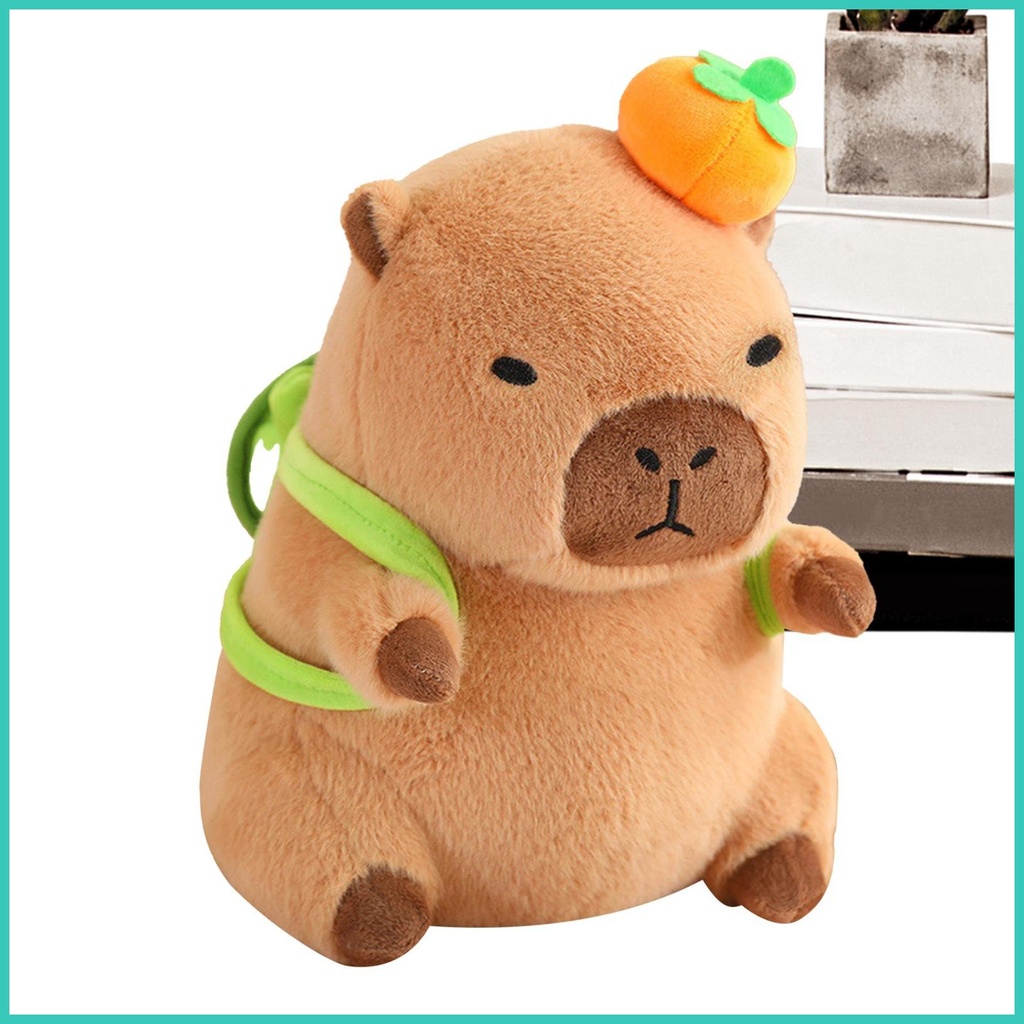 Cute Capybara Plush Capybara Plushie Toys Carrying A Turtle Bag Stuffed ...