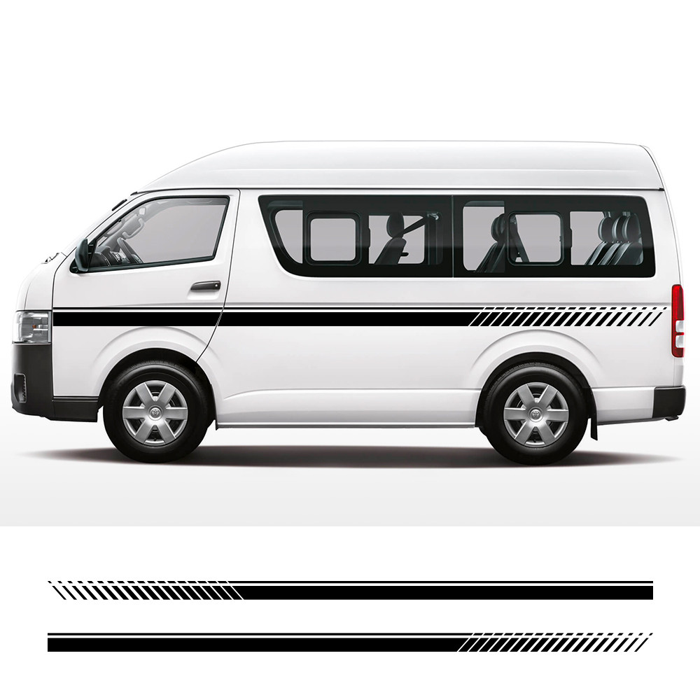 Car Door Waist Line Side Stripes Stickers For Toyota Hiace 200 Vehicle ...
