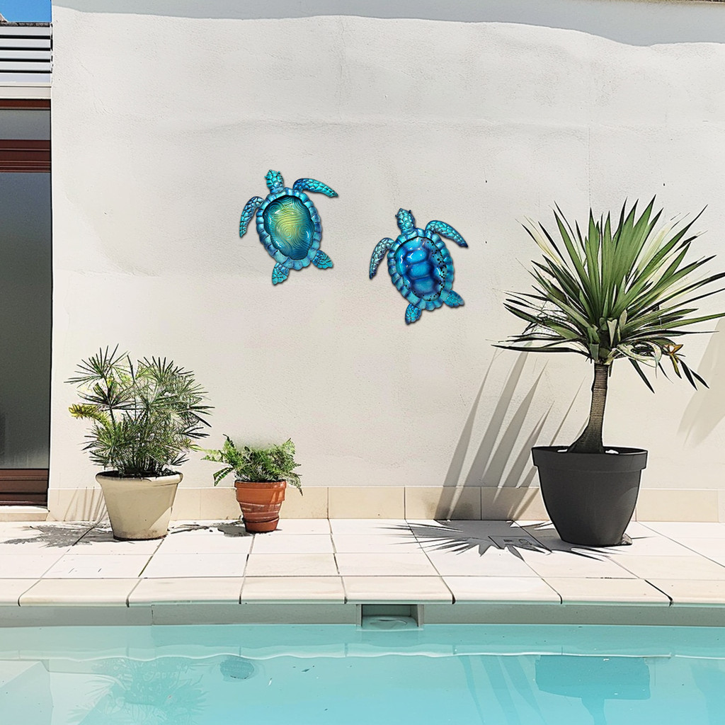 Sea turtle wall decoration set outdoor swimming pool wall decoration ...