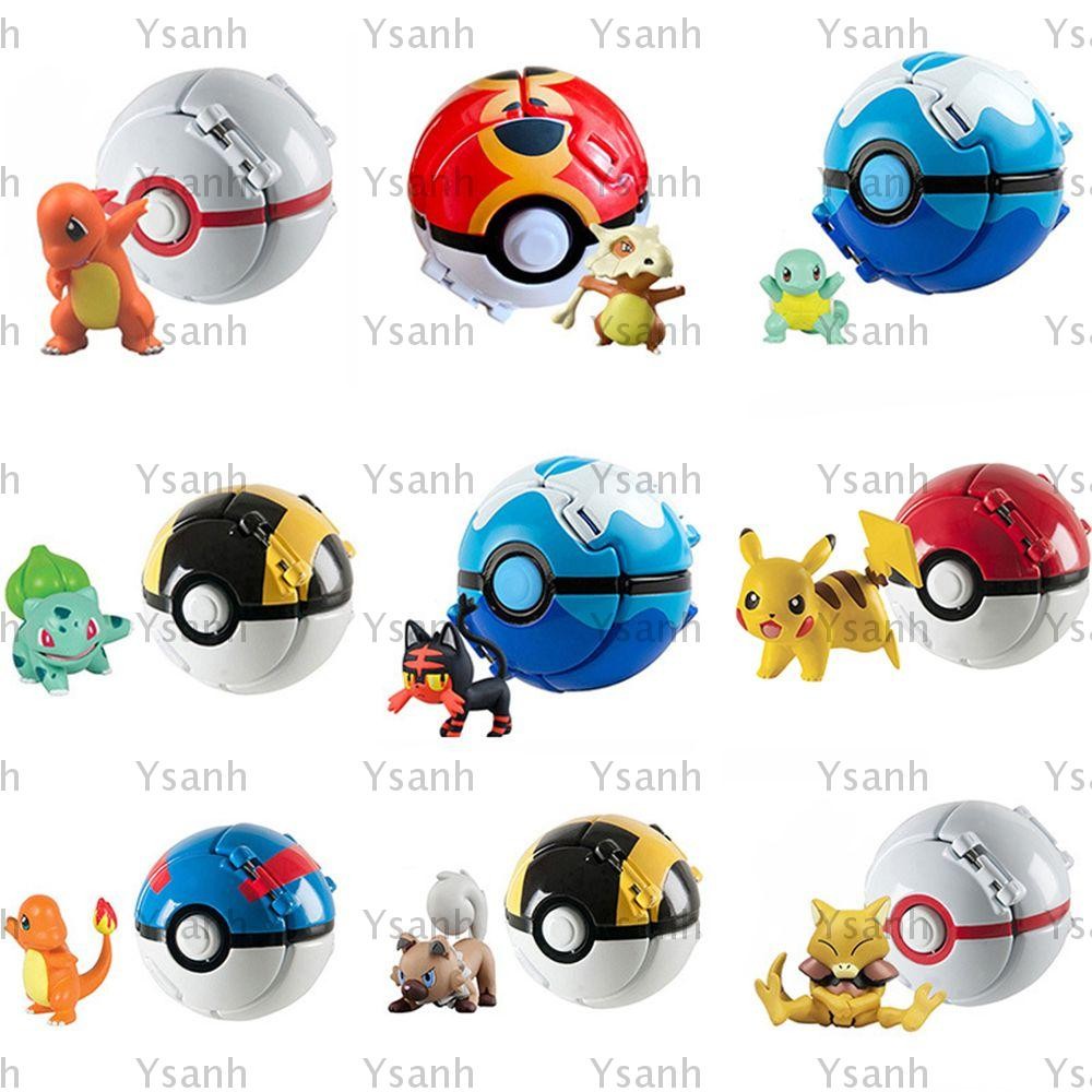 YSANH Anime Figure Go Battle Kid Toy Variant Model Pikachu Charmander ...