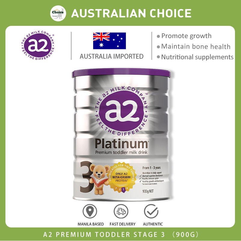 A2 Platinum Premium Baby Formula Toddler 900g Stage 3 (From 1-3 Years ...