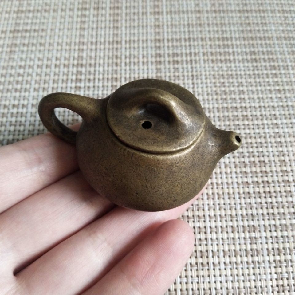 Brass Small Teapot Ornaments Mini Small Copper Pot Cute Small Pot ...