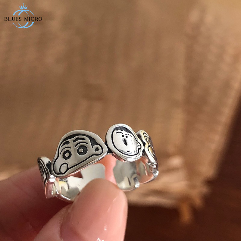 Cartoon Ring Anime Cute Ring Shin-chan Ring Adjustable Open Index ...