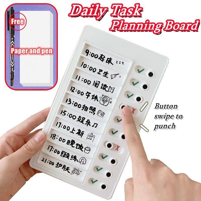Daily Task Planning Board Portable Reusable Daily Planner Detachable ...