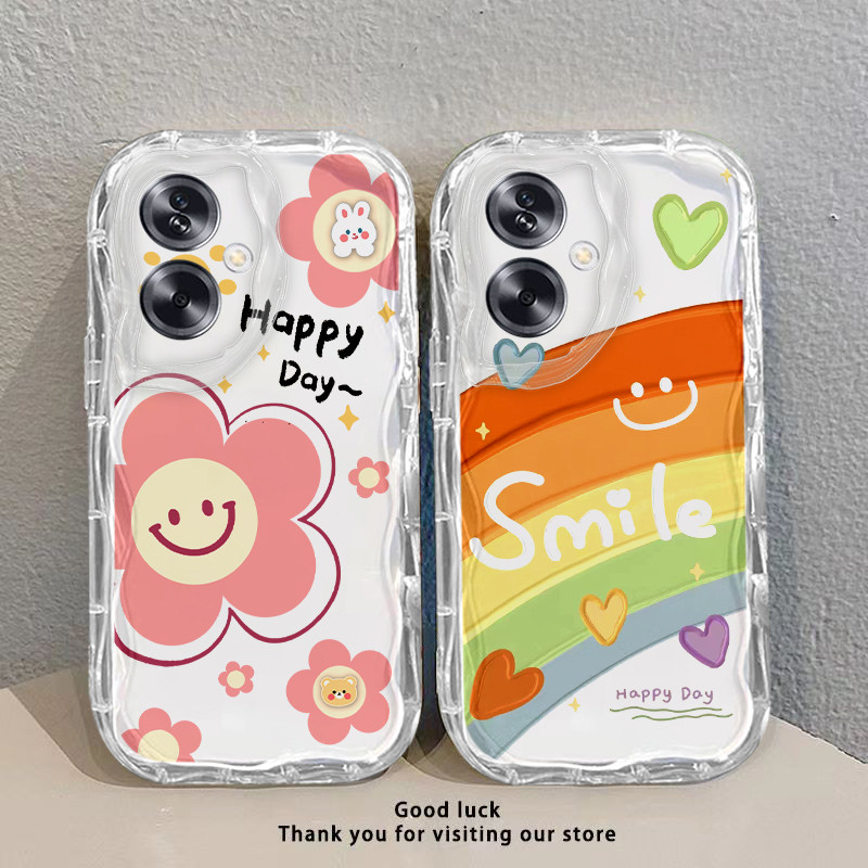 Case OPPO A79 5G Transparent phone case with thick cat pattern and ...