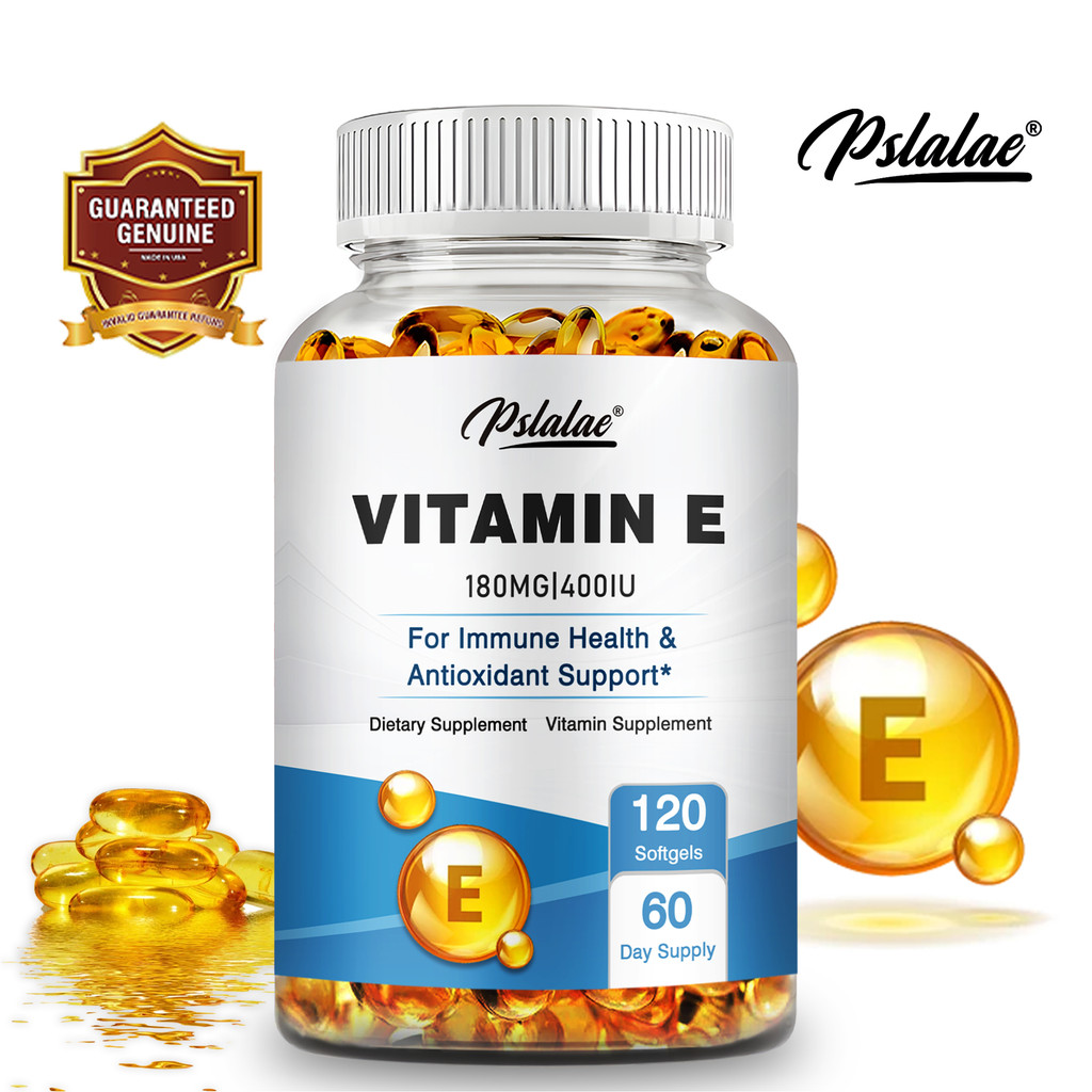 Pslalae Vitamin E 400 IU Softgels, Supports Immune and Antioxidant ...