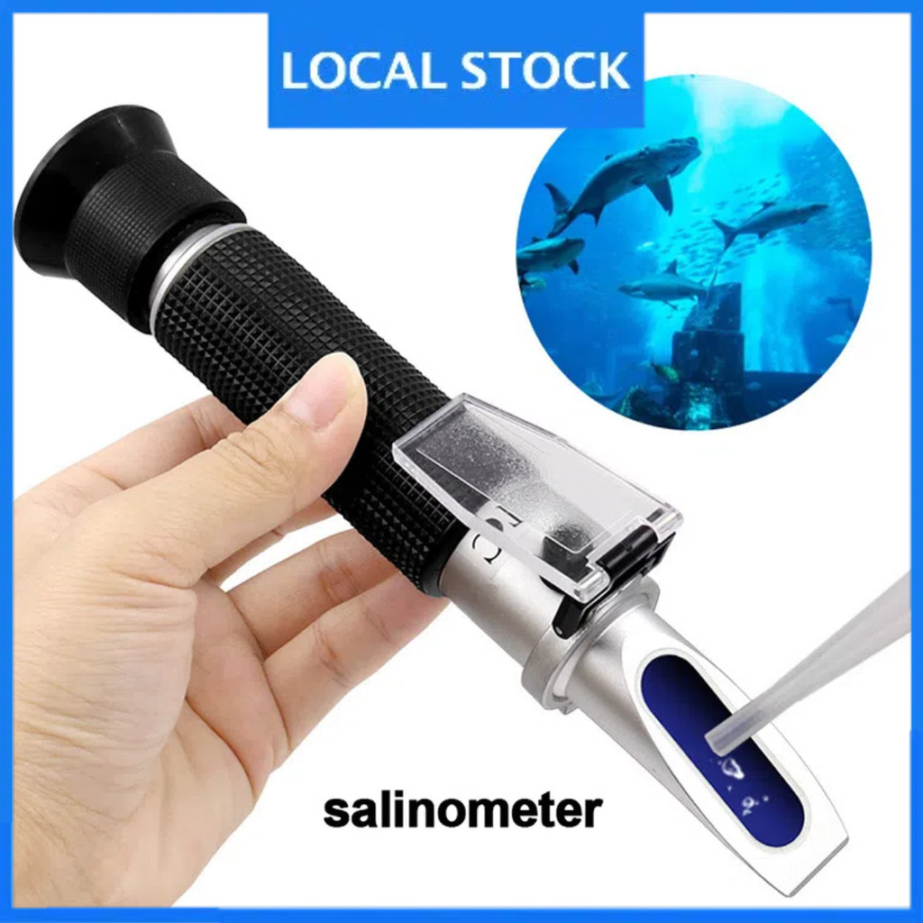 0-100‰ Salinity Refractometer Seawater Salinity Meter ATC Salt Content ...