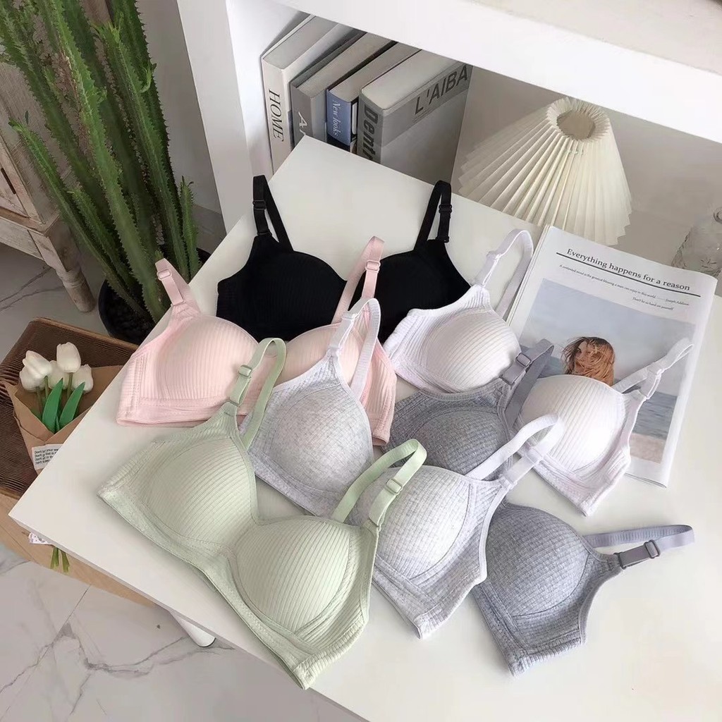 New Style Pure Cotton Underwear Wireless Push Up Small Bra Girl Fashion ...