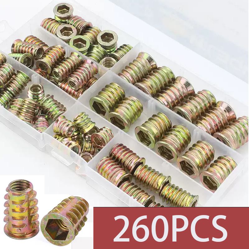 M4 M5 M6 M8 M10 Zinc Alloy Hex Socket Threaded Wood Insert Nuts ...