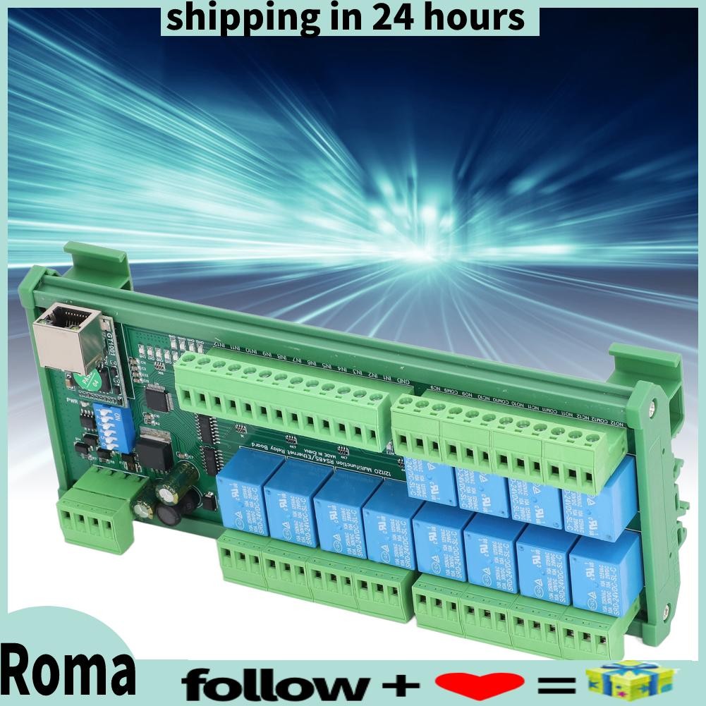 Romanticshop RS485 Relay Switch Module 3 Check Modes 9600BPS 12 DIO IP ...