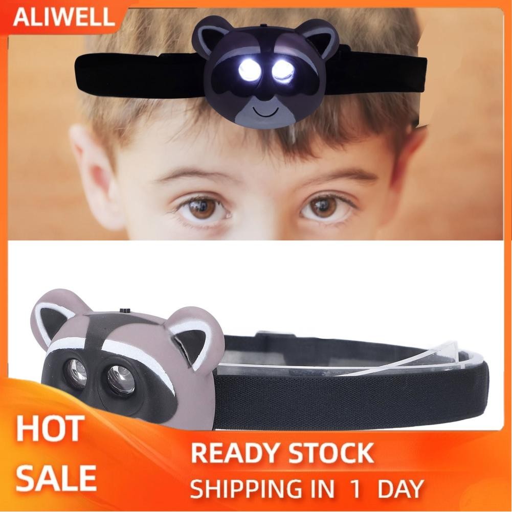 Aliwell Kids Headlamp LED Lightweight Portable Button Switch White ...