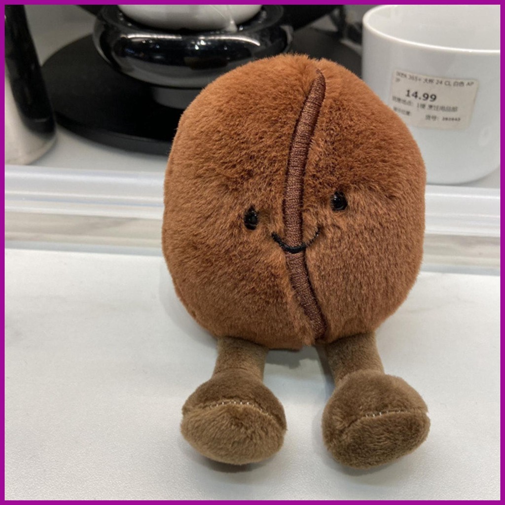 Coffee Bean Stuffed Toy Cartoon Food Figure Toy Table Centerpieces Cozy ...
