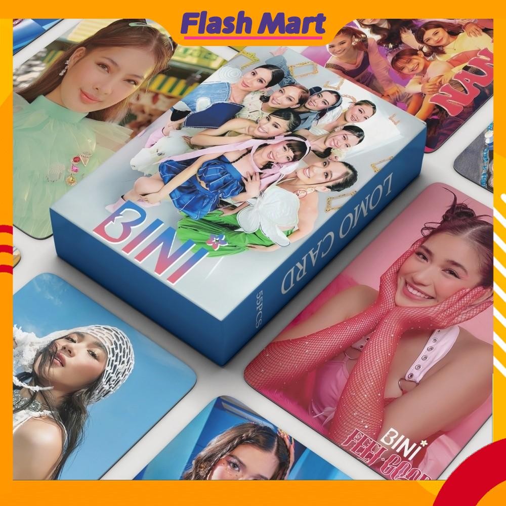 55Pcs/Box BINI Photocard Jollibee Bini Lomo cards Idol Group BINI ...