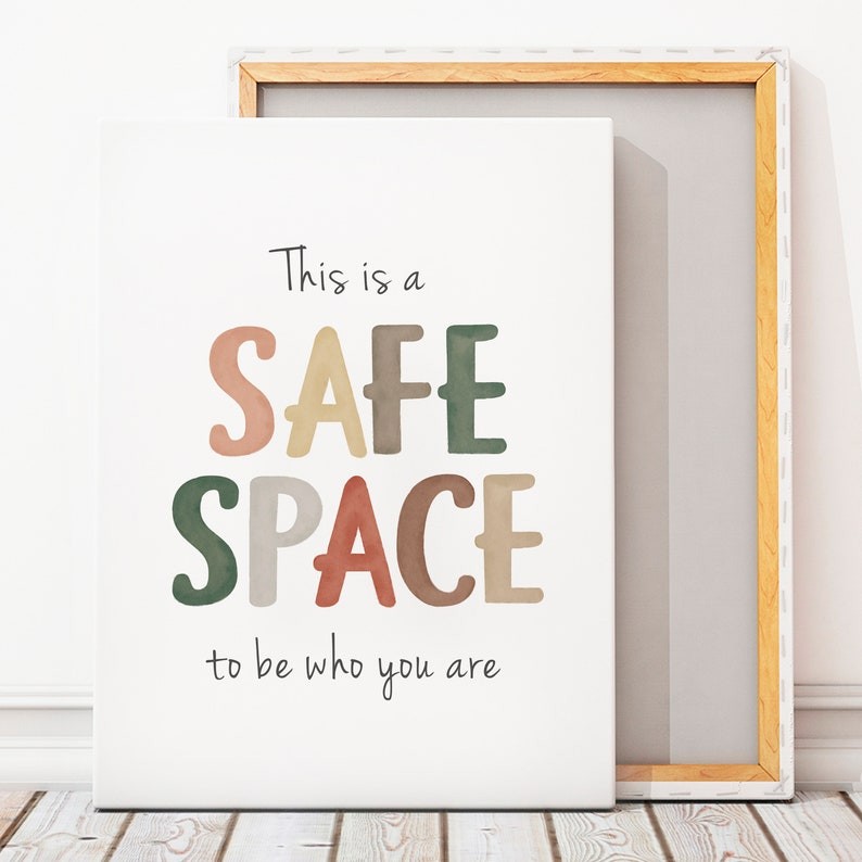 Calming Corner Poster Safe Space Printable Poster Mental Health Poster ...