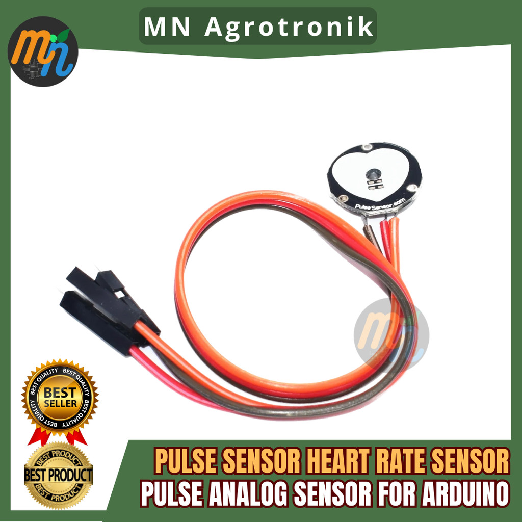 Pulse HEART RATE SENSOR PULSE ANALOG SENSOR FOR ARDUINO | Shopee ...