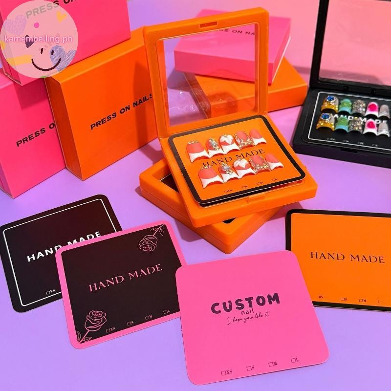 kame False Nails Display Cards Storage Box Personality Fluorescent ...
