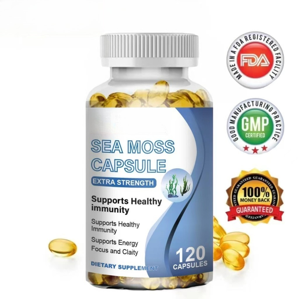 Sea Moss Capsules 2000mg with Burdock Root Irish Moss Bladderwrack ...
