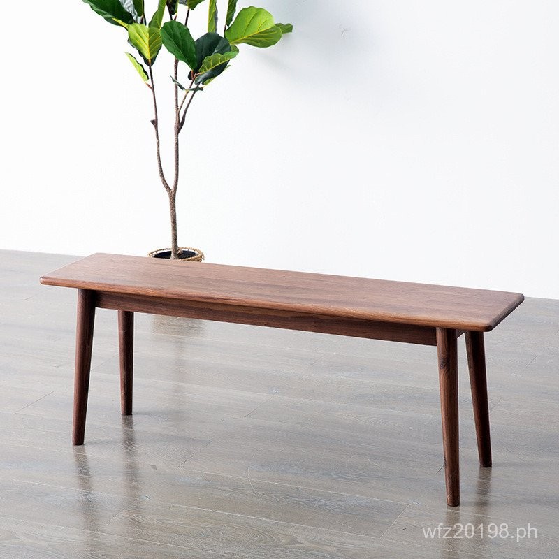 Stool Dining Stool Solid Wood Black Walnut Home Long Stool Shoe ...