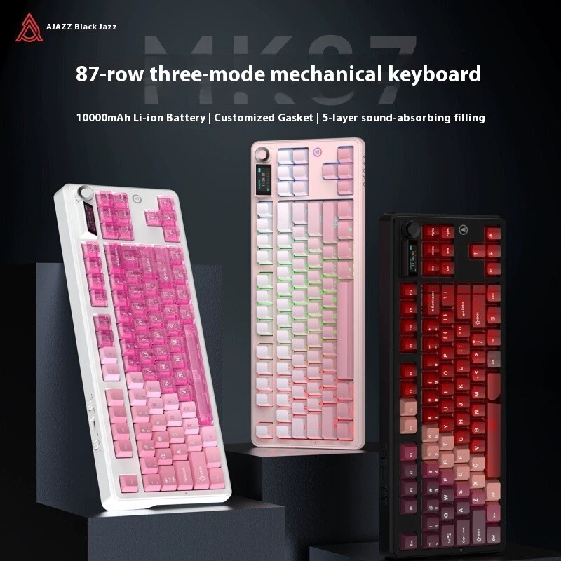 AJAZZ MK87 Wireless Mechanical Hot swappable RGB GASKET Keyboard with ...