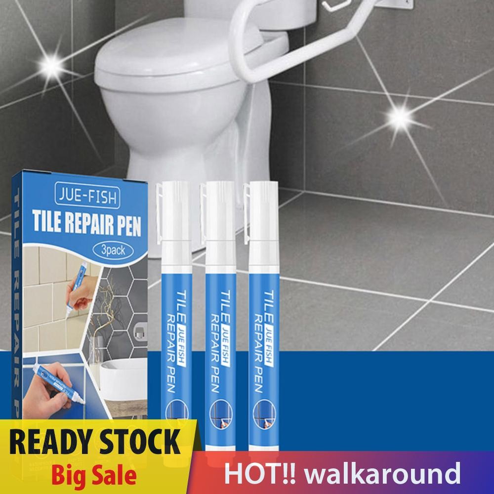 3pcs Grout Pen White Tile Paint Marker Waterproof Tile Repair Beauty ...
