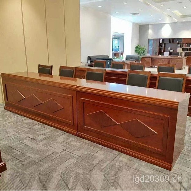 Table Sticker Lectern Combination Conference Table Veneer Multi-Person ...