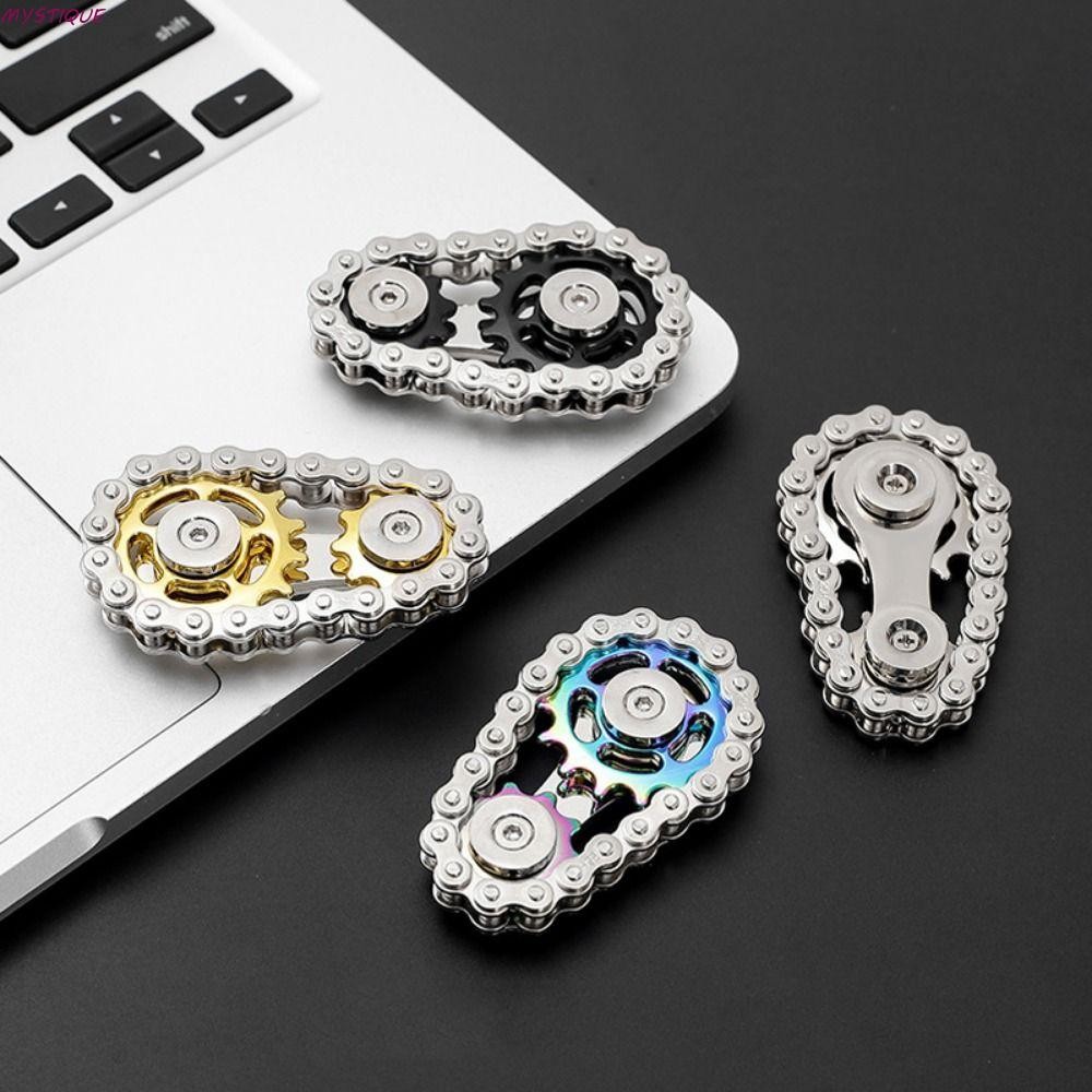 MYSTIQUE Fidget Spinner, Fingertip Sprocket Chains Gear Hand Spinner ...