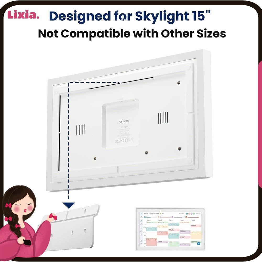 LIXIA Digital Calendar Wall Mount, No-Drill Metal Calendar Brackets ...